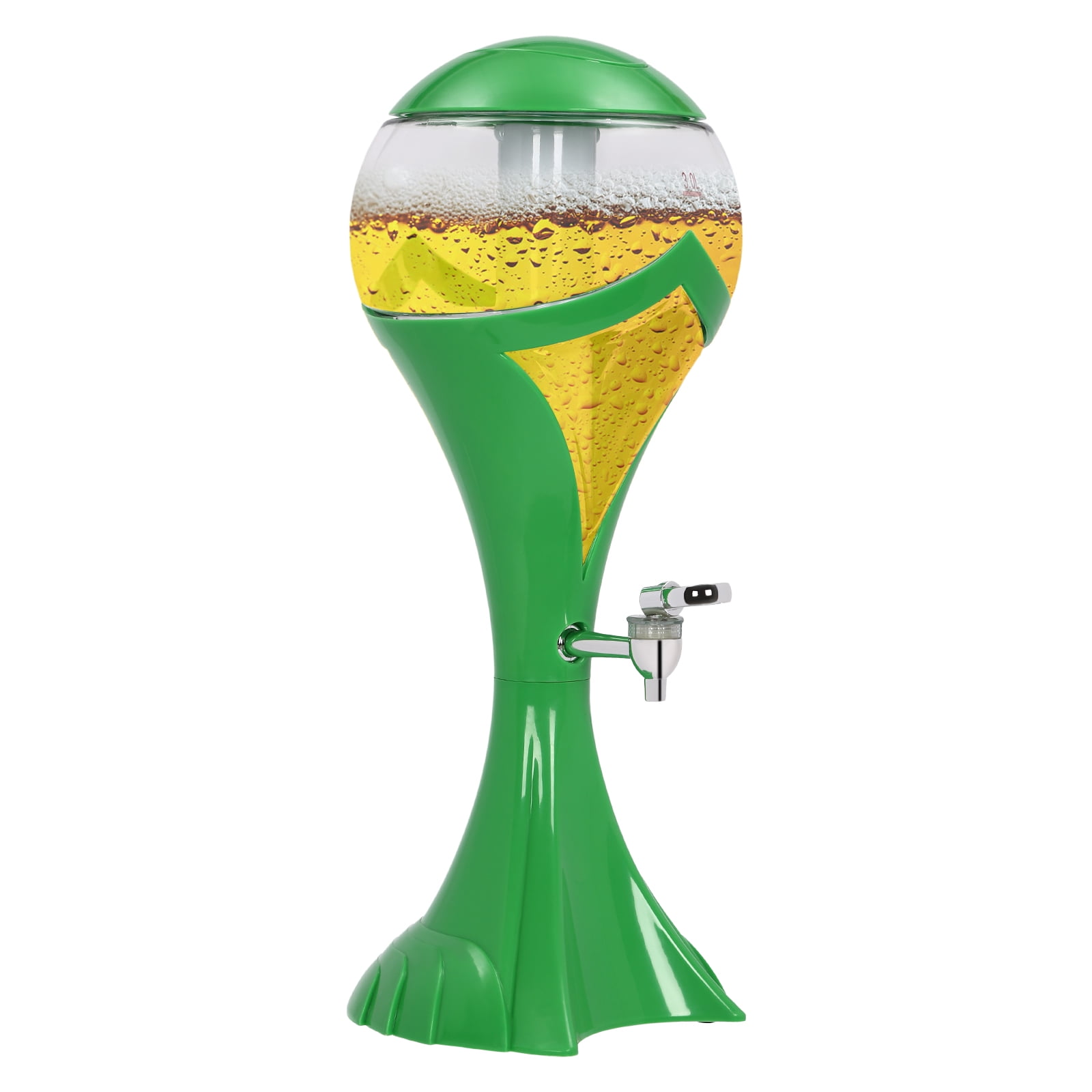 3L Beer Tower Beverage Dispenser with LED Light Clear Drink Dispenser ...