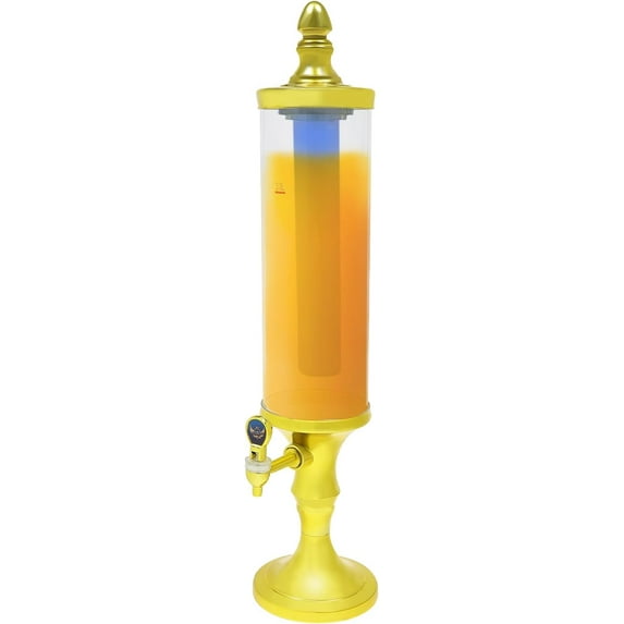 3L Beer Tower Dispenser with Ice Tube and Light-Tabletop Beer Dispenser ...