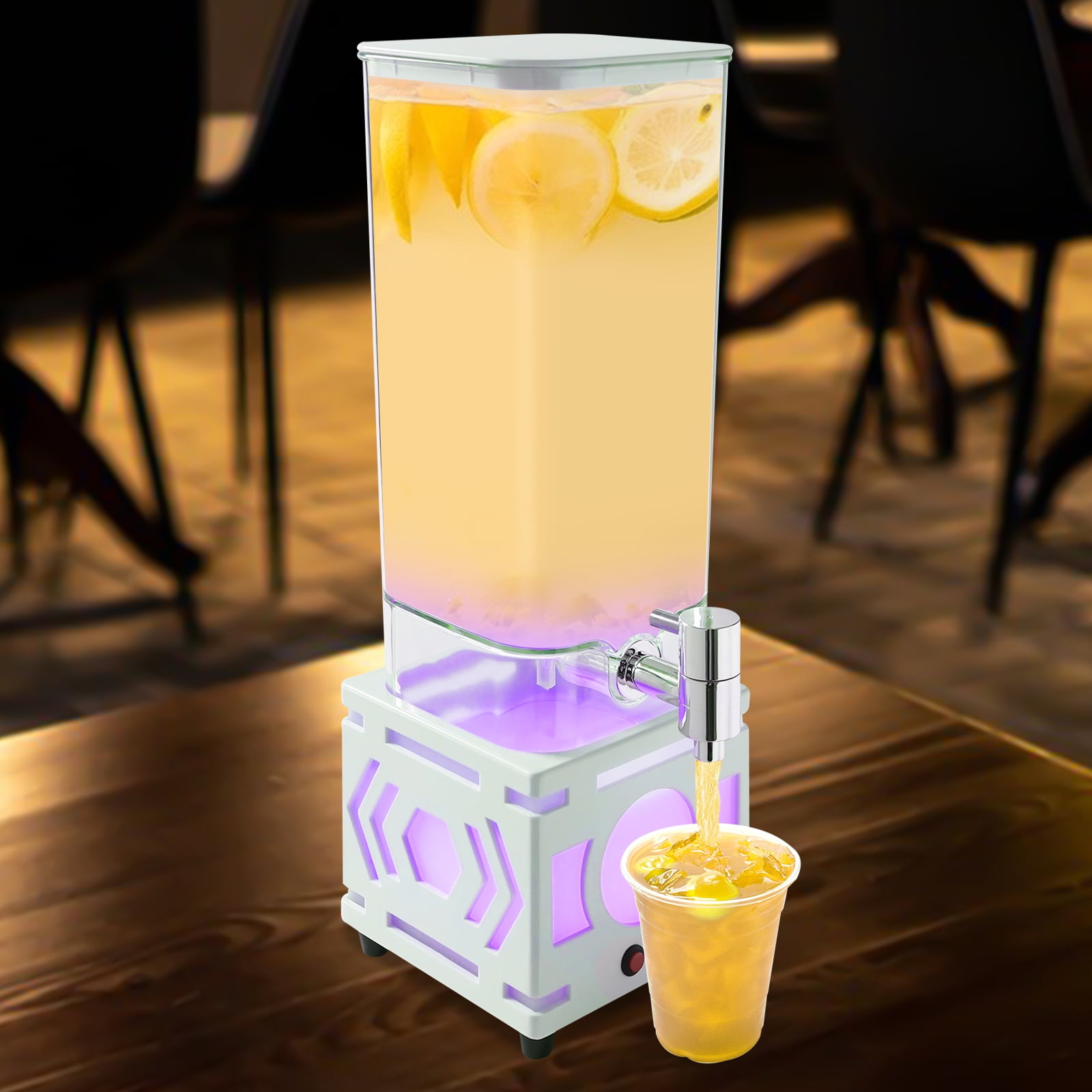 3L Beverage Dispenser, White Water Juice Drink Dispenser, 3L Plastic ...