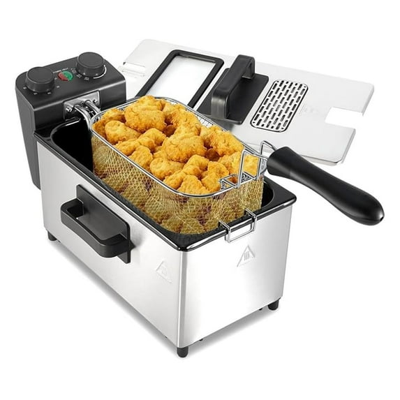3L Deep Fryer with Basket, 1700W Electric Deep Fryer with Time ...