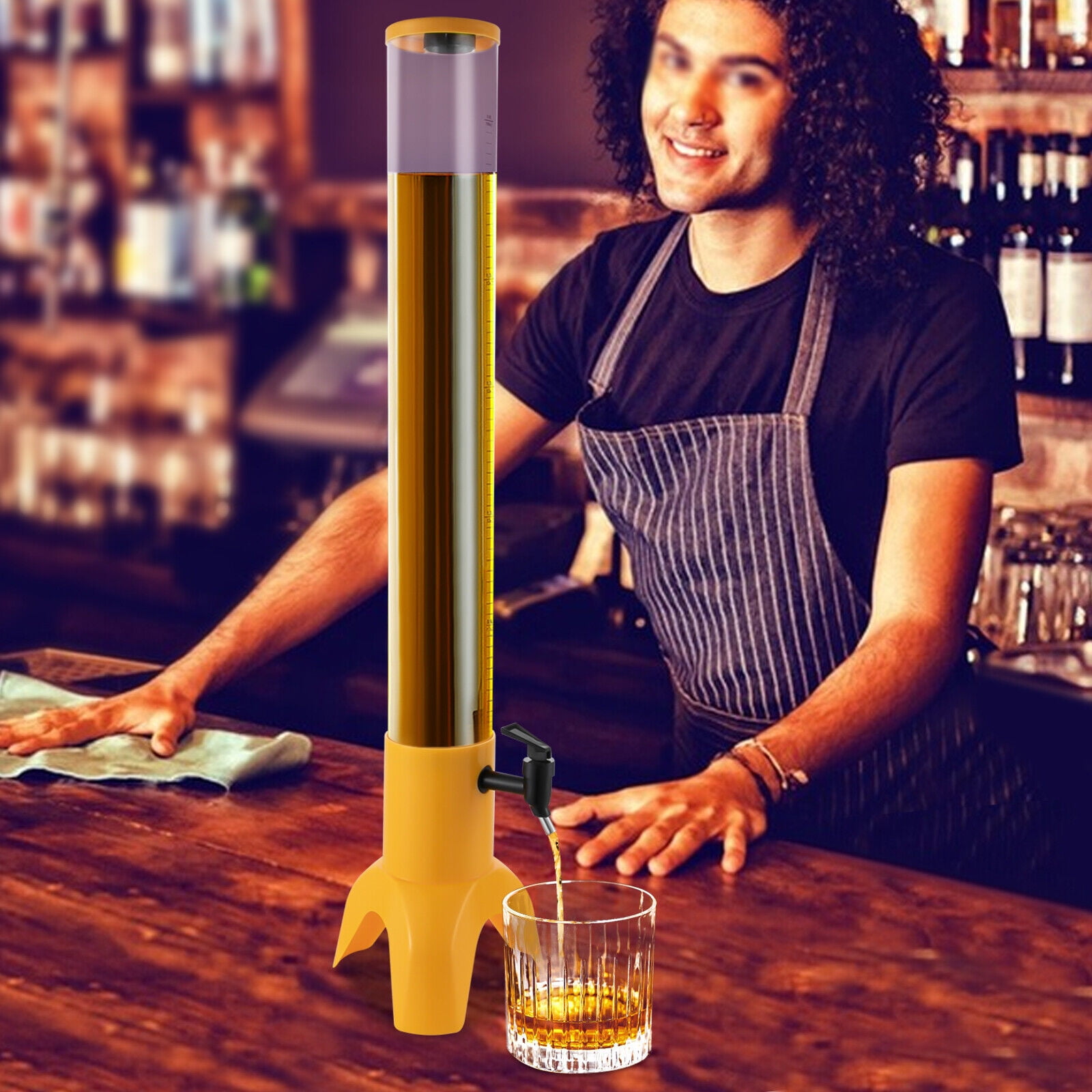 3L Draft Beer Tower Dispenser Cold Drink Beverage Beer Tower W/ Tap ...