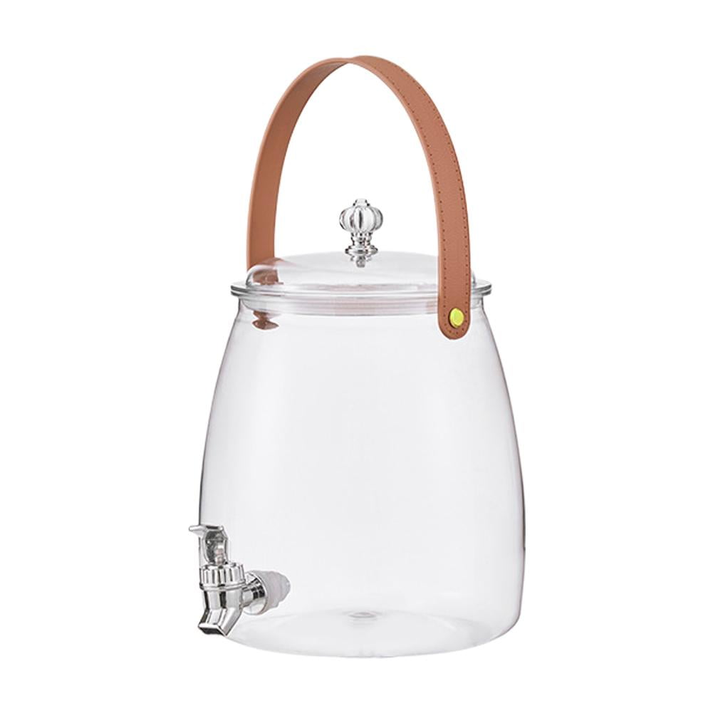 3L Drink Dispenser with Tap, Cold Water Dispenser with Handle, Fruit ...