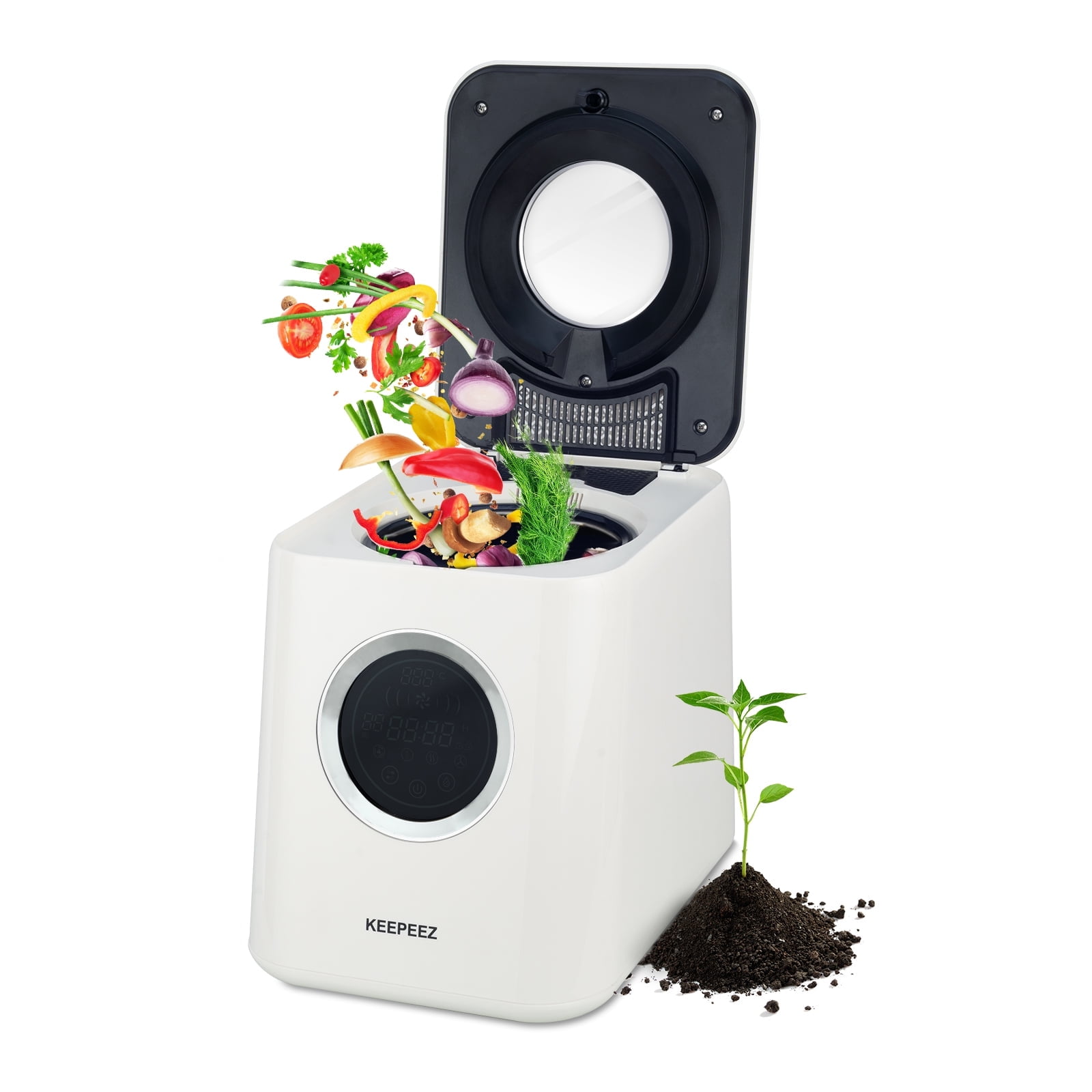 3L Electric Composter for Kitchen,KEEPEEZ Smart Compost Machine with ...