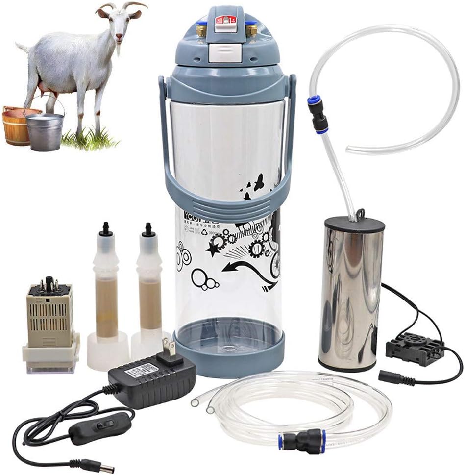 Hantop 3L Goat Milking Machine,Portable Pulsation Vacuum Pump Goat ...