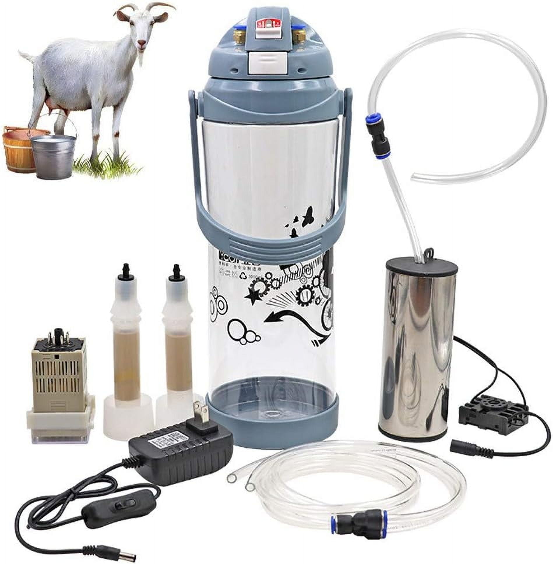 3L Electric Milking Machine, Portable Goat Milking Machine Cattle Cow ...