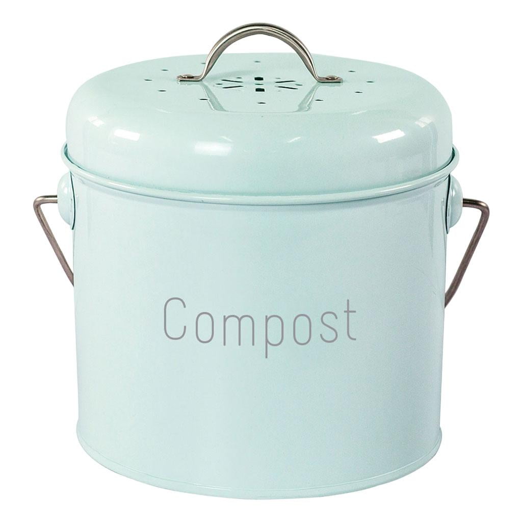 Walmart 3L Small Countertop Metal Compost Bin with Handle, Odor ...