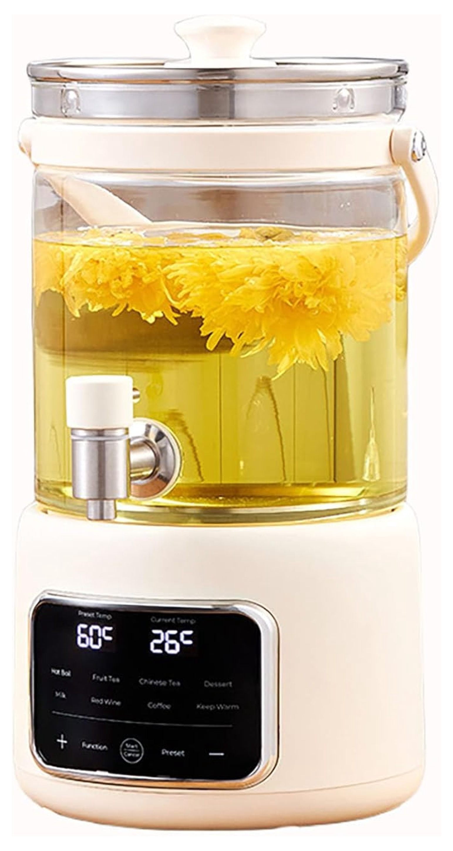 3L Glass Electric Kettle with Touch Screen Tea Kettle Adjustable ...