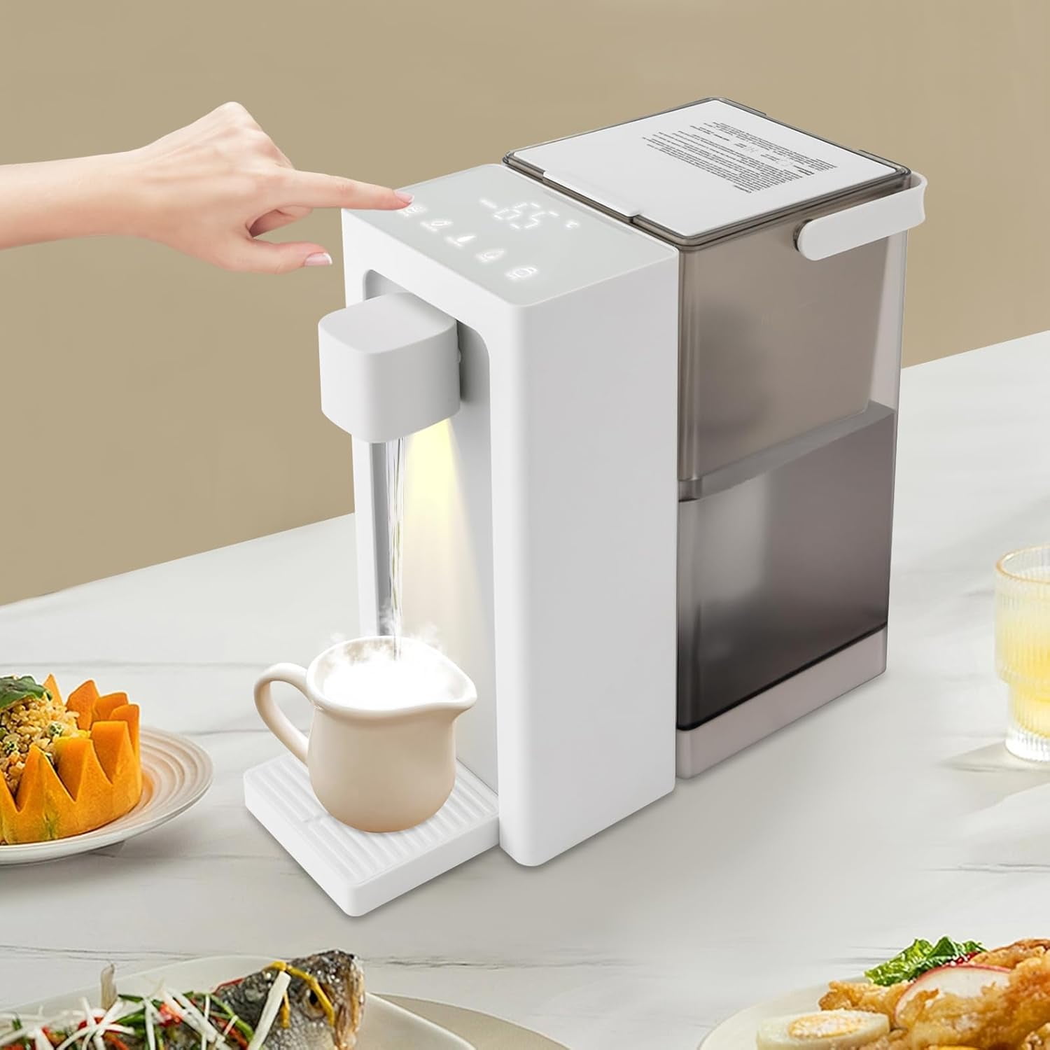 3L Instant Hot Water Dispenser, 1450W Electric Tea Kettle Large Water ...