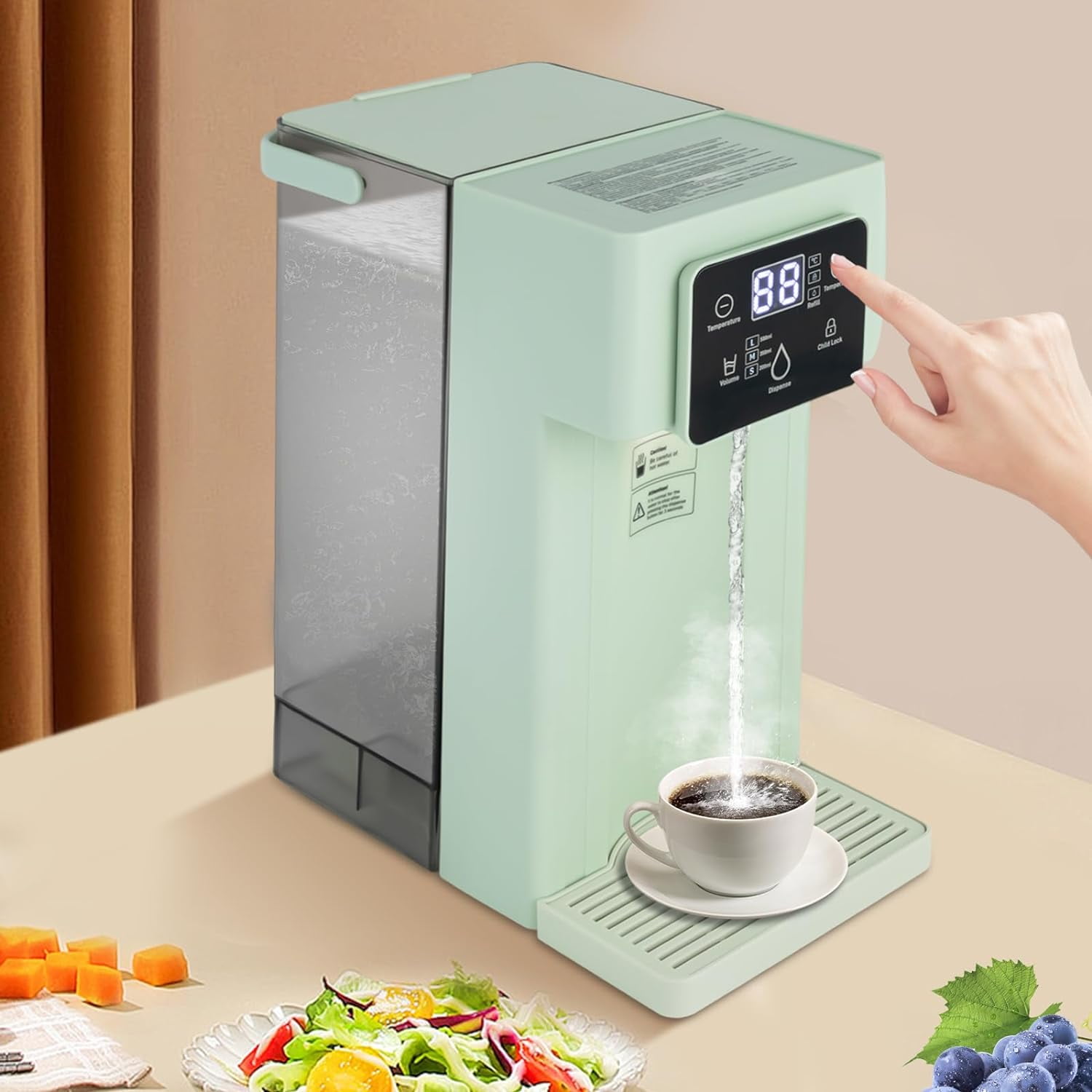 3L Instant Hot Water Dispenser, 1500W Electric Tea Kettle Large Water ... 3L Instant Hot Water Dispenser, 1500W Electric Tea Kettle Large Water ...