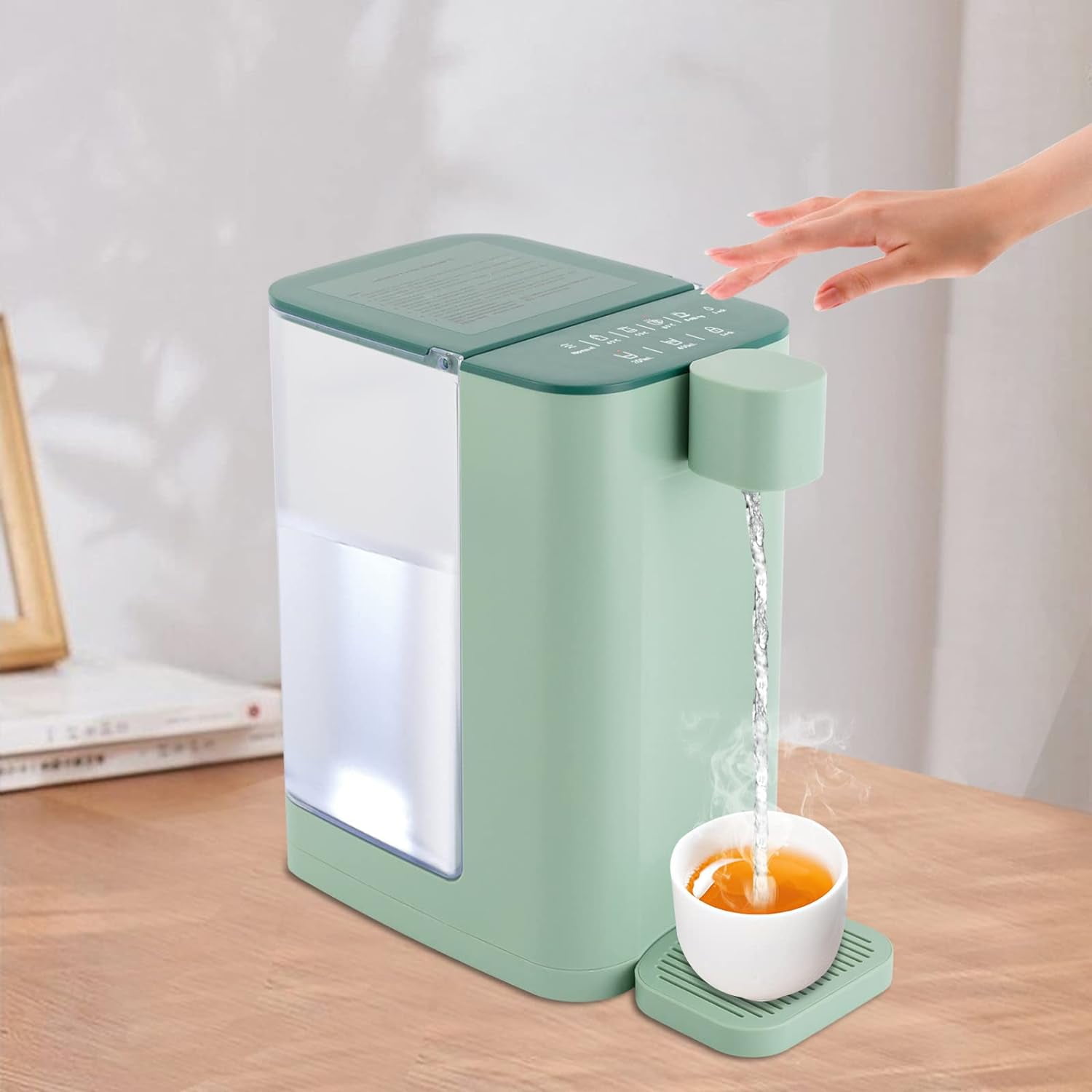 3L Instant Hot Water Dispenser, 1600W Electric Tea Kettle Large Water ...