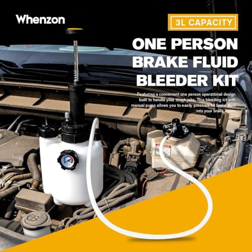 3L Manual Brake Bleeder Kit, Brake Bleeder Fluid Pump with 1L Brake ...