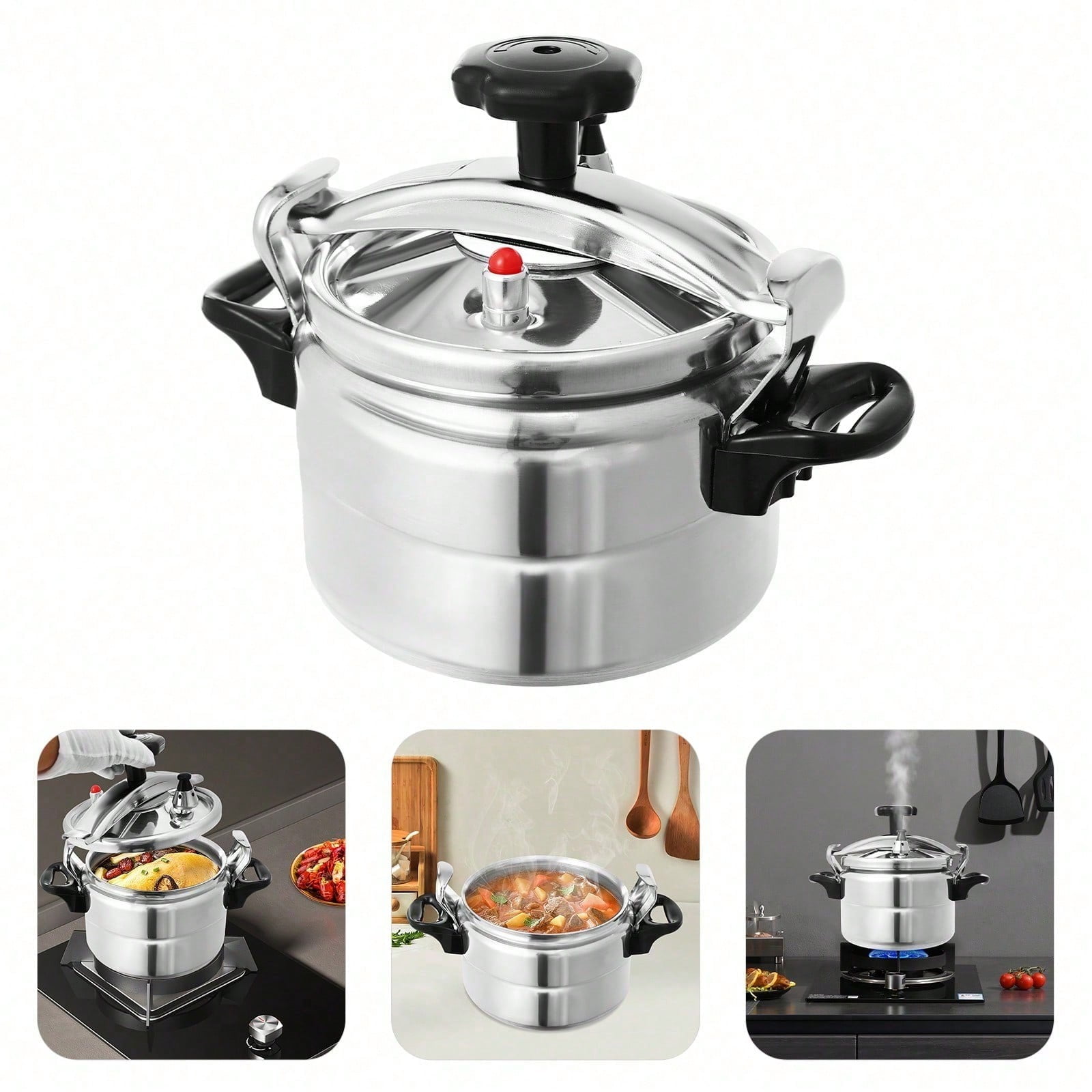 3L 3.17 Quart Mini Pressure Cooker 50Kpa 304 Stainless Steel Pressure ...