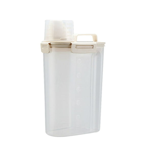 3L Off-White Grain Storage Box (4 Clips)， Rice Storage Cereal ...