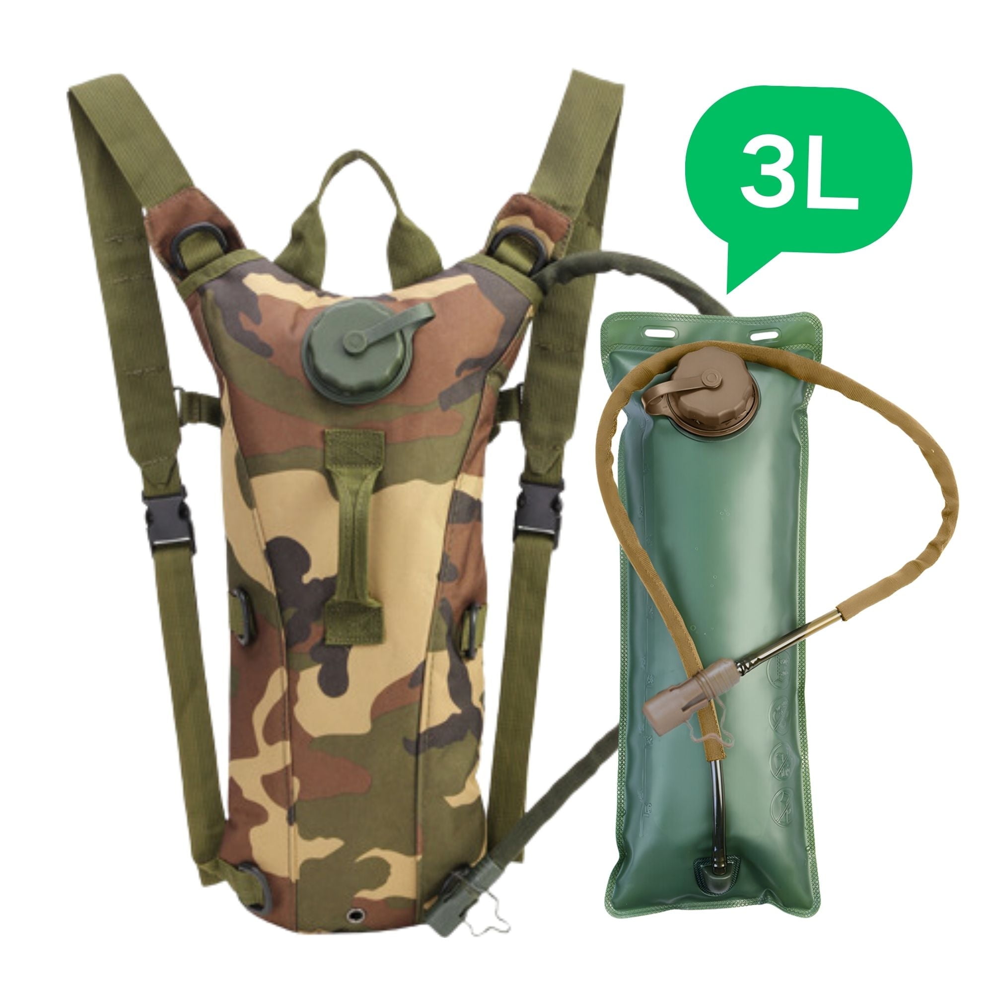 3L Outdoor Water Bag Backpack, Hydration Backpack With Bladder Bag, for ...