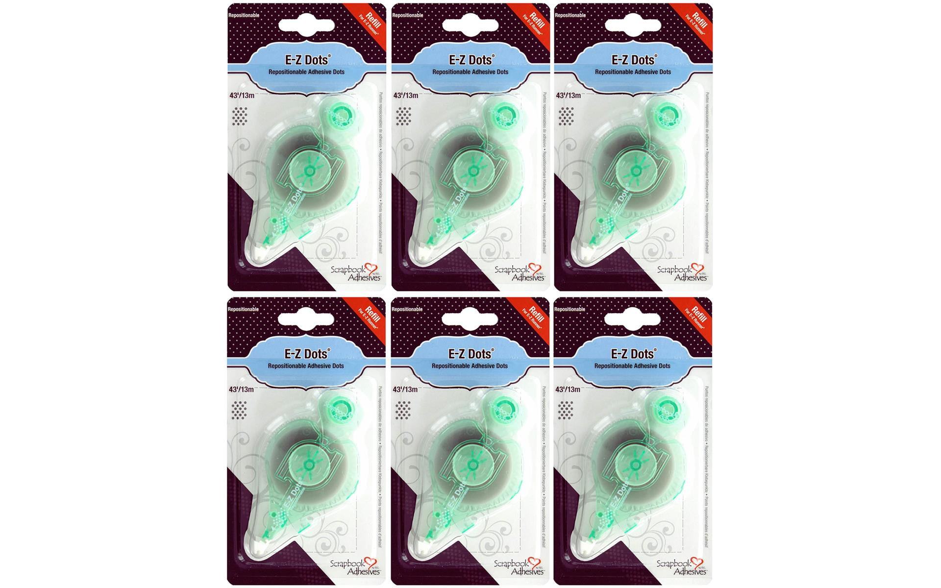 3L Scrapbook Adhesive EZ Runner Dots Repositional Refill 49', 6pc Tape ...