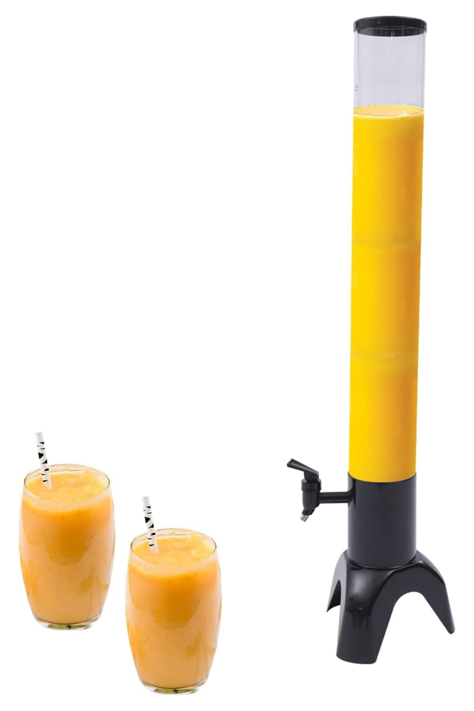 3L Sheer Beer Tower Dispenser, Clear Tower with Removable Ice Tube,See ...
