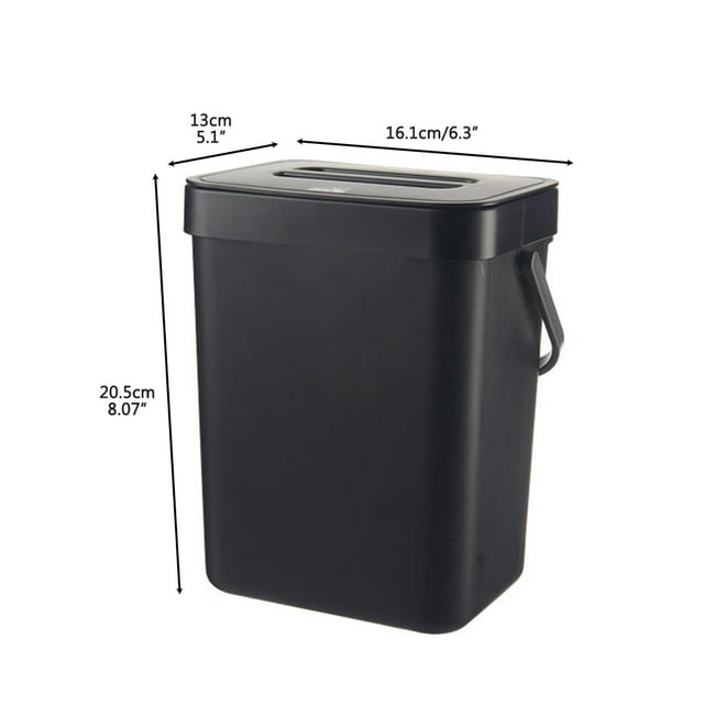 3L Small Kitchen Compost Bin with Lid - Household Countertop Waste ...