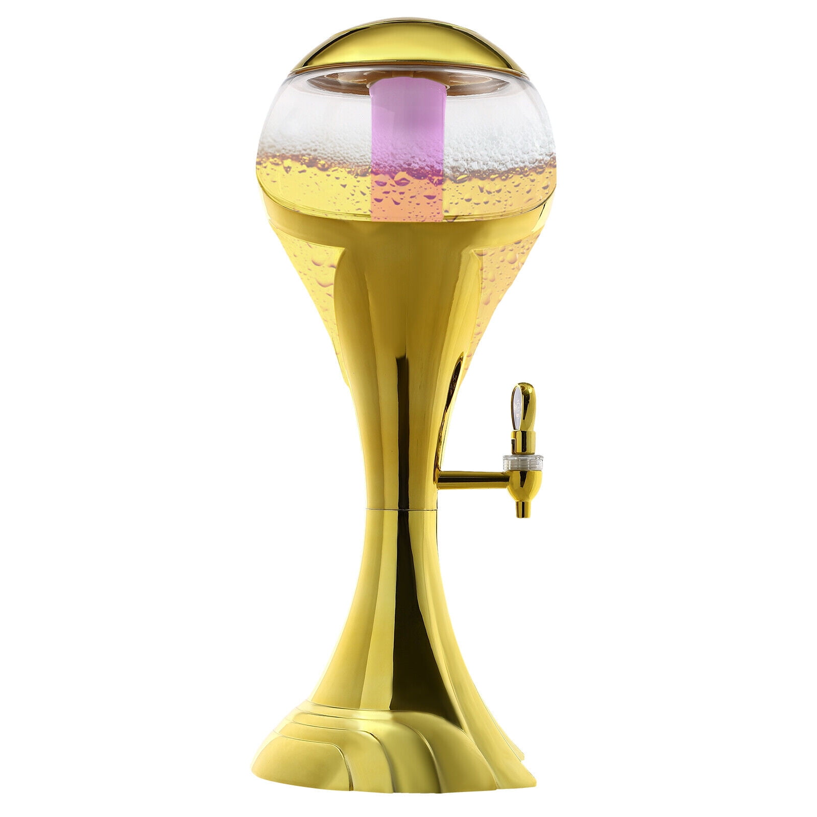 3L Sphere Beverage Dispenser Wine Dispenser W/ LED Light+Ice Tube For ...