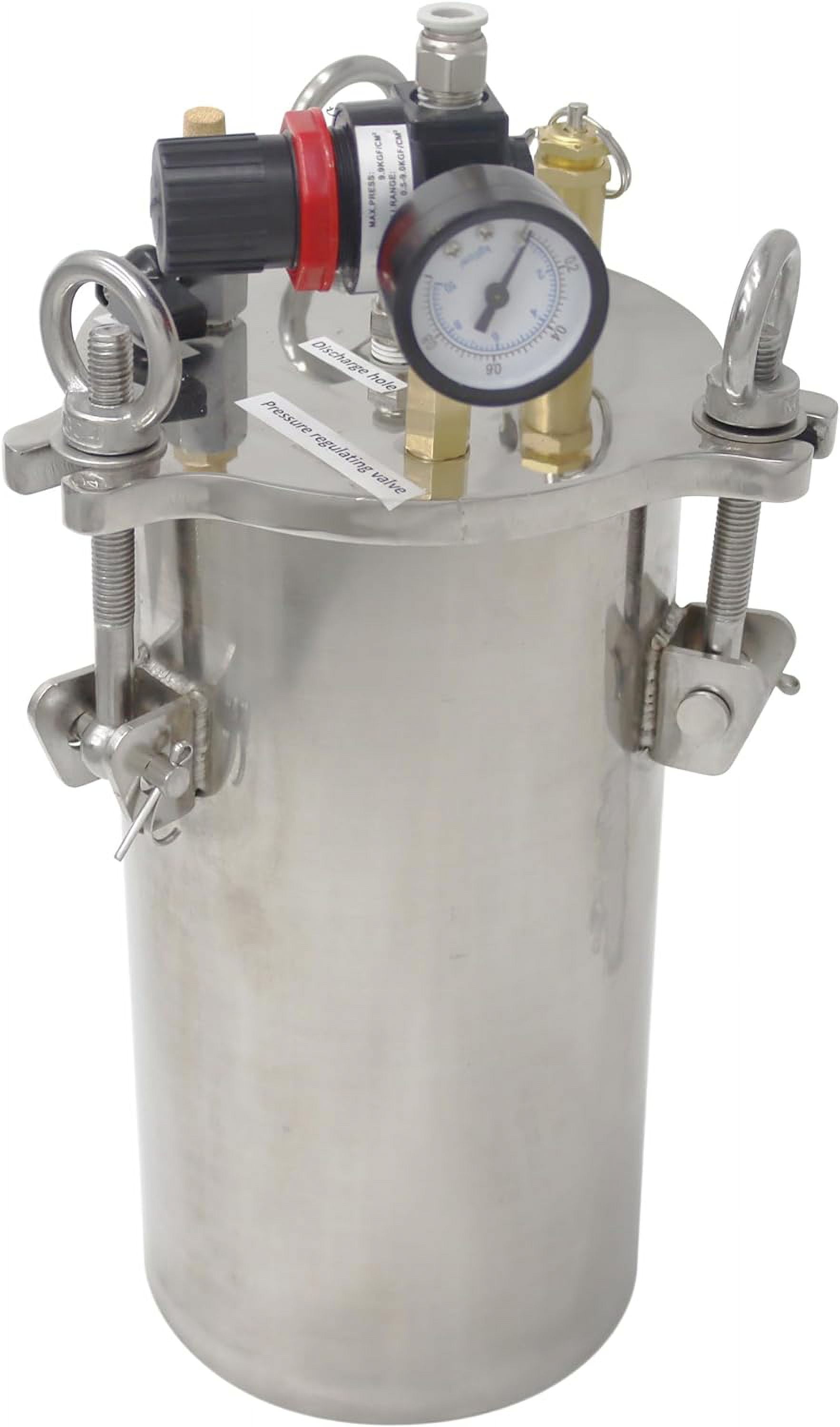 3L Stainless Steel Dispenser Pressure Tank Dispensing Storage Bucket ...