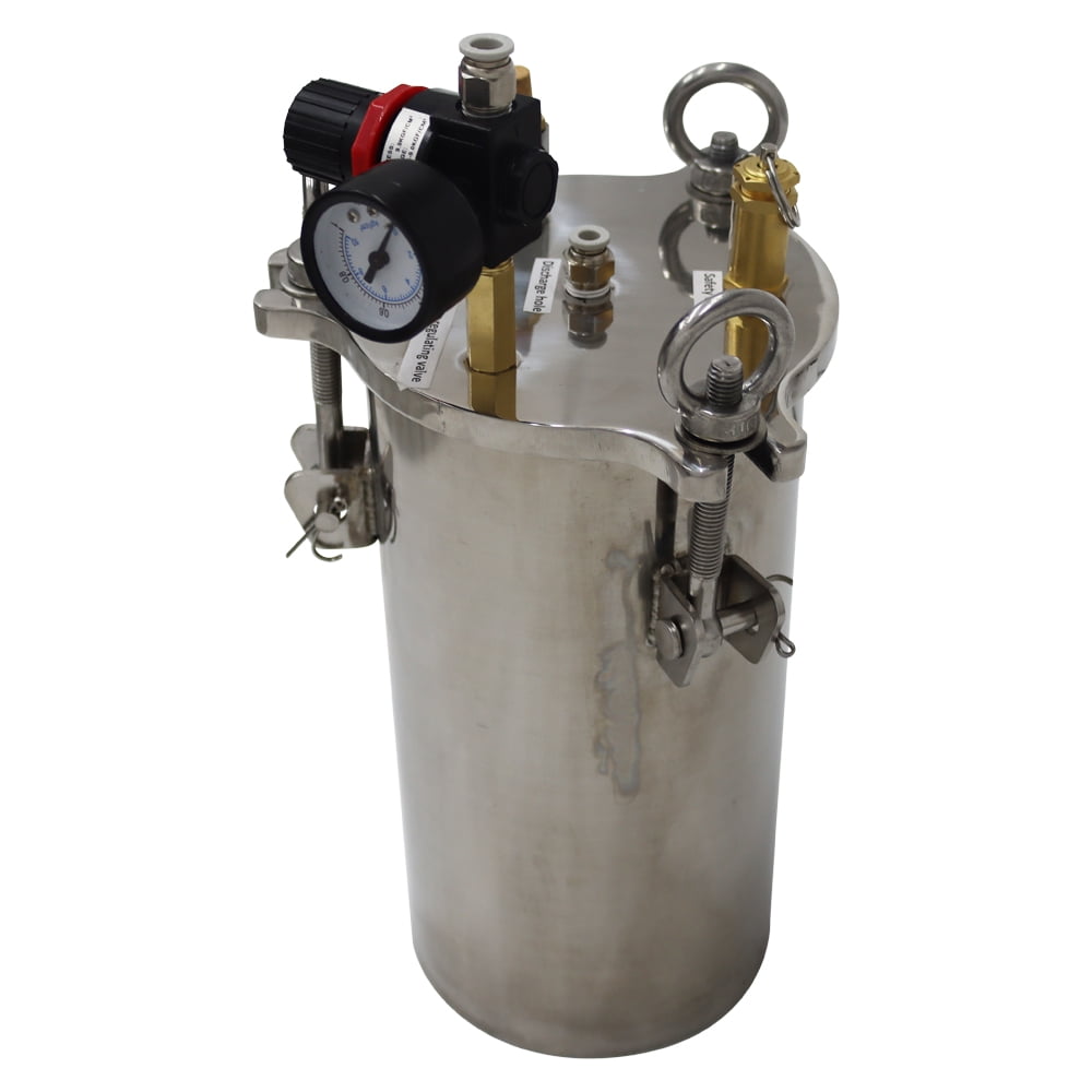 3L Stainless Steel Pressure Tank Dispenser Dispensing Storage Bucket ...