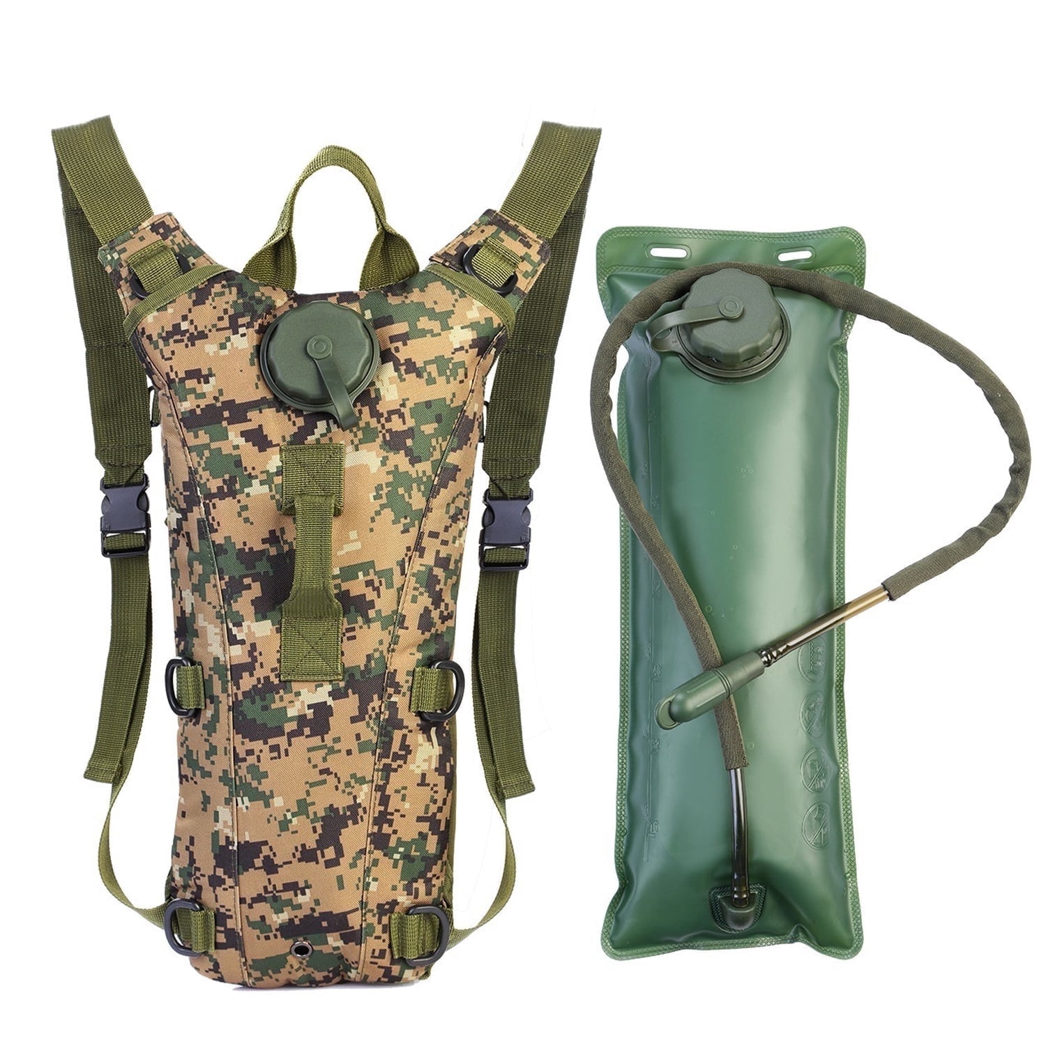 3L Tactical Hydration Adjustable Water Bladder - Walmart.com