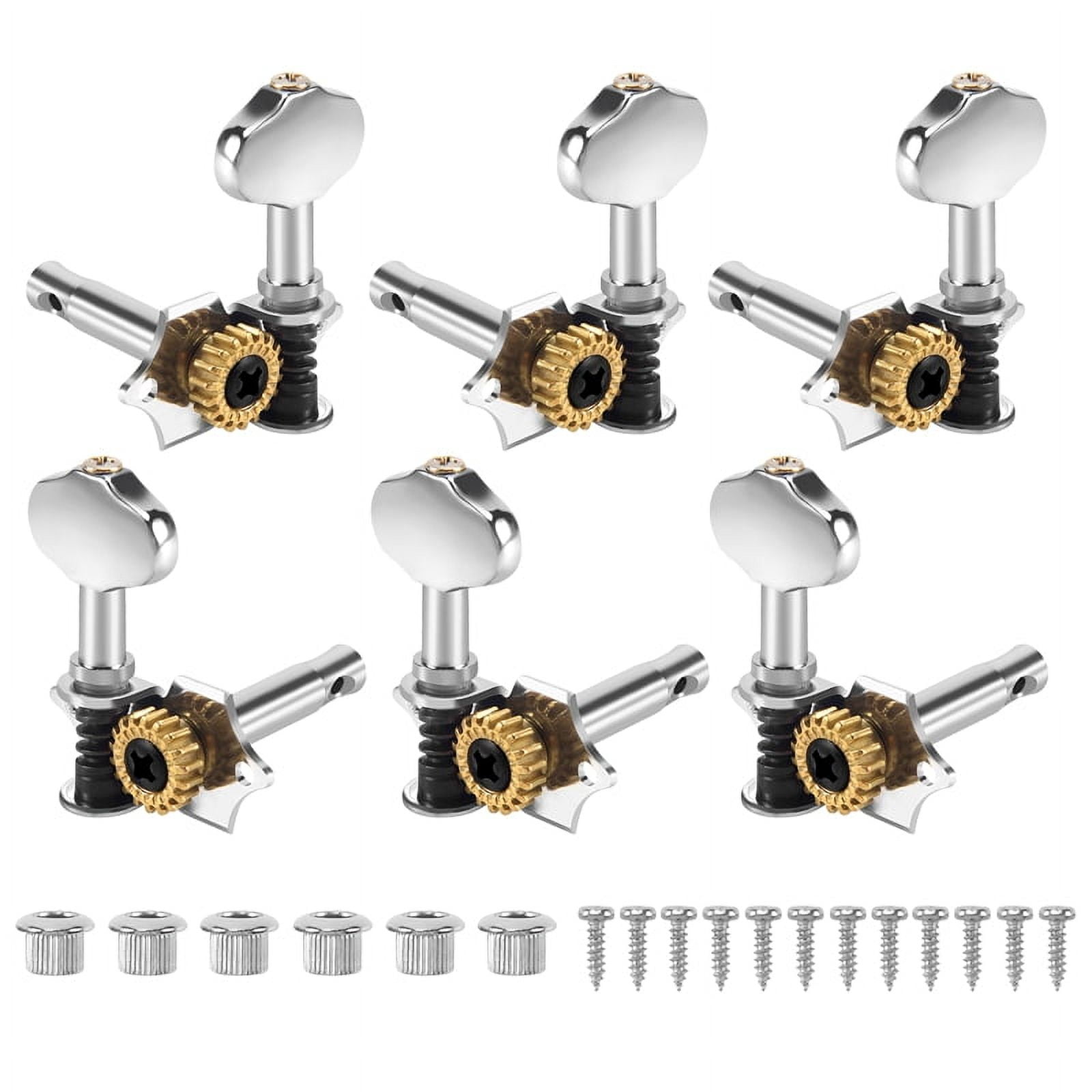3L3R 6Pcs 1:18 Guitar String Tuning Pegs Tuner Machine Heads Knobs ...