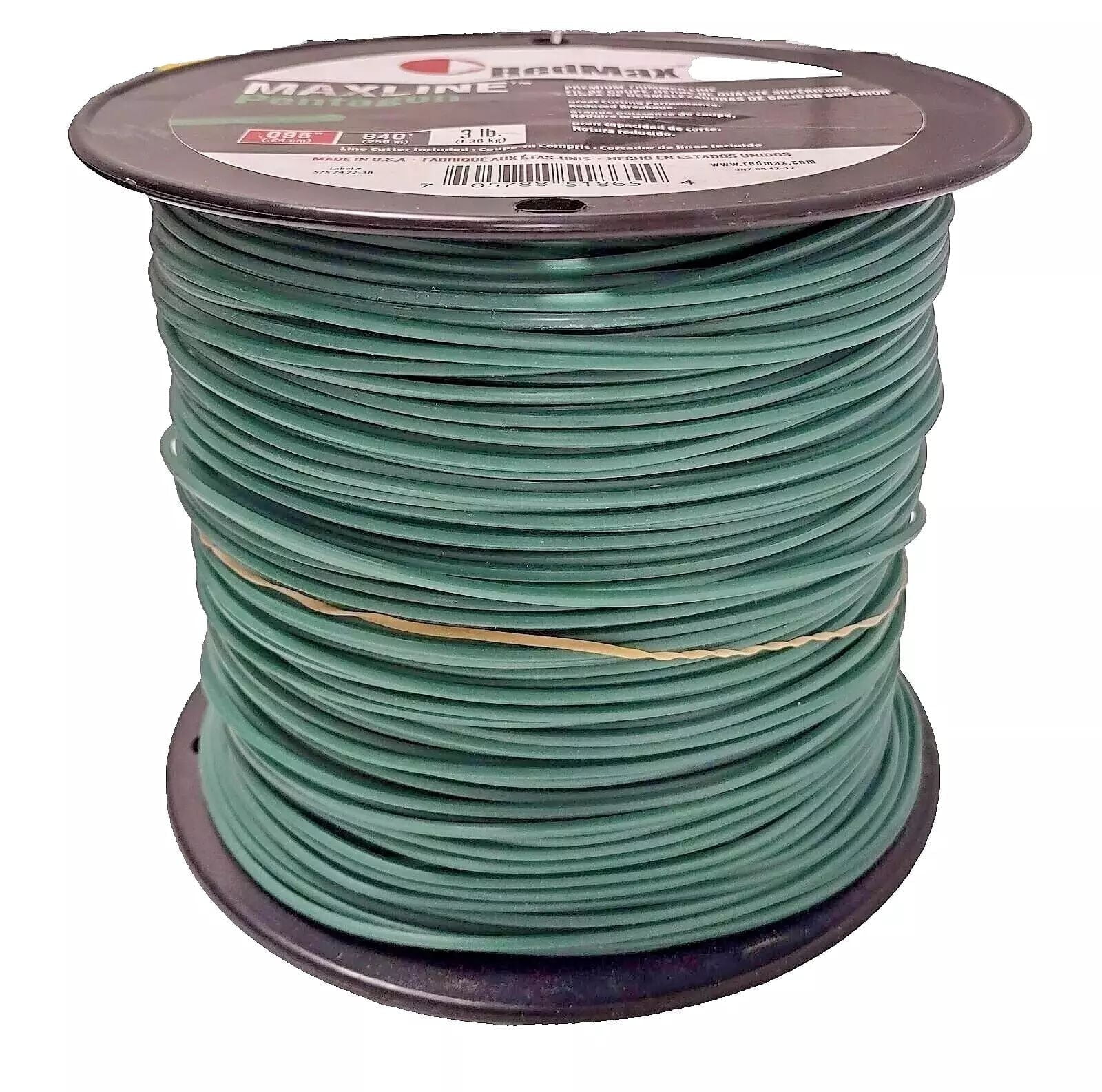 Grass Trimmer Line Roll 0.095" x 840 ft. Long 3LB Pentagon Shape Green ...