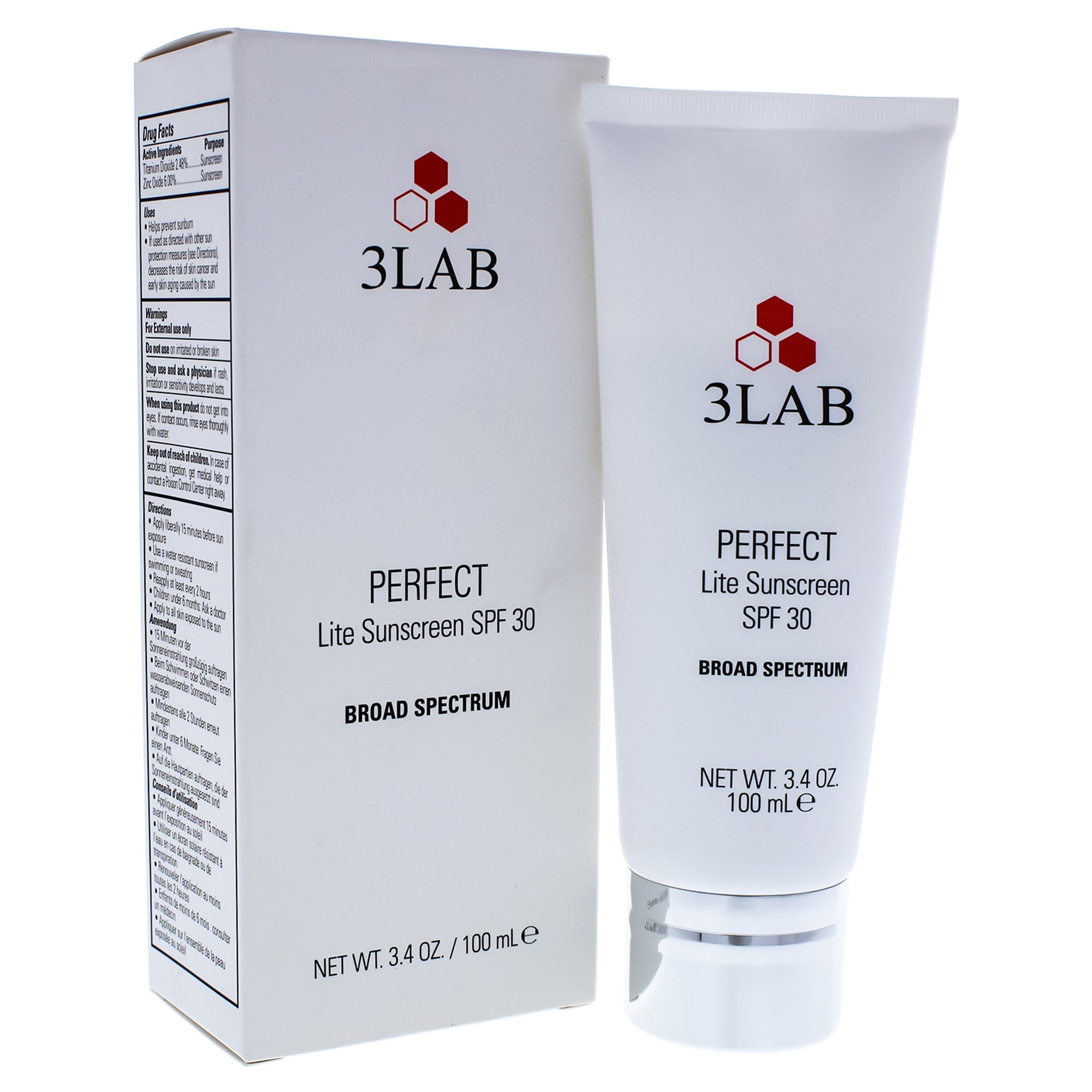 3Lab Perfect Lite Sunscreen SPF 30 - 3.4 oz - Walmart.com