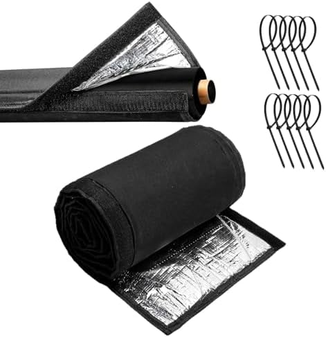 3Layers HVAC Copper Pipe Insulation Cover Heavy-Duty 600D Oxford 72x10 ...