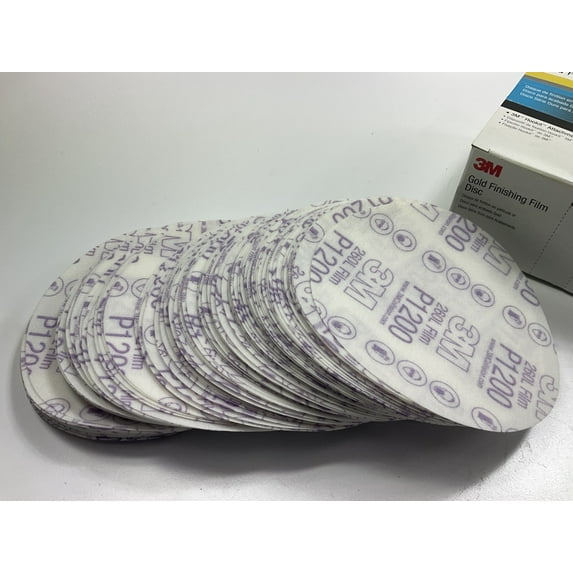 3M 00968 6" 260L Hookit Finishing Film Sanding Disc, P1200 Grit (Box Of ...