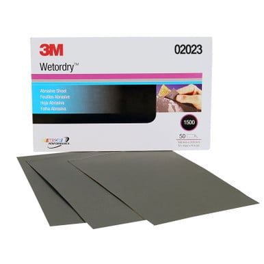 3M 02023, 1500 Grit, Wet or Dry Sandpaper - Walmart.com