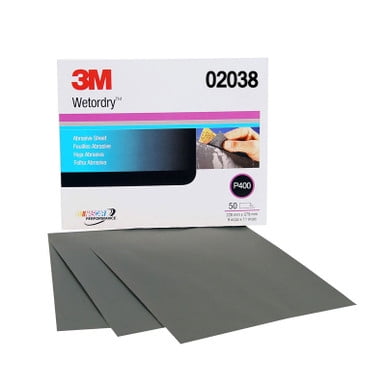 3M 02038, 400 Grit Wet or Dry Sandpaper - Walmart.com