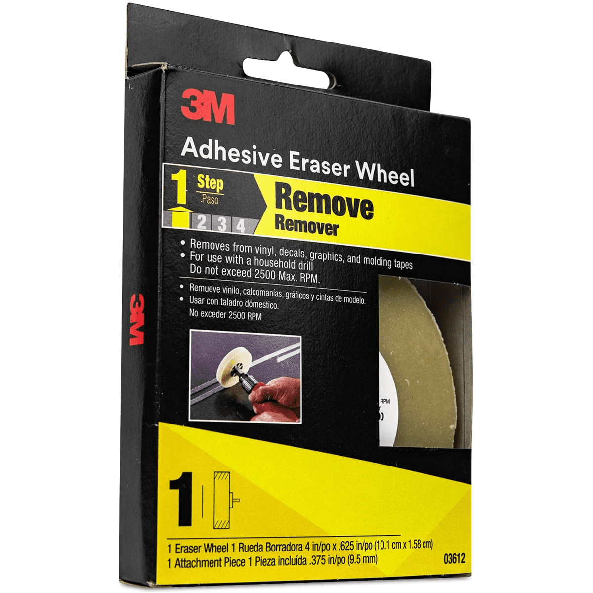 "3M 03612 4"" x 5/8"" Adhesive Eraser Wheel - Decal and Vinyl Remover ...