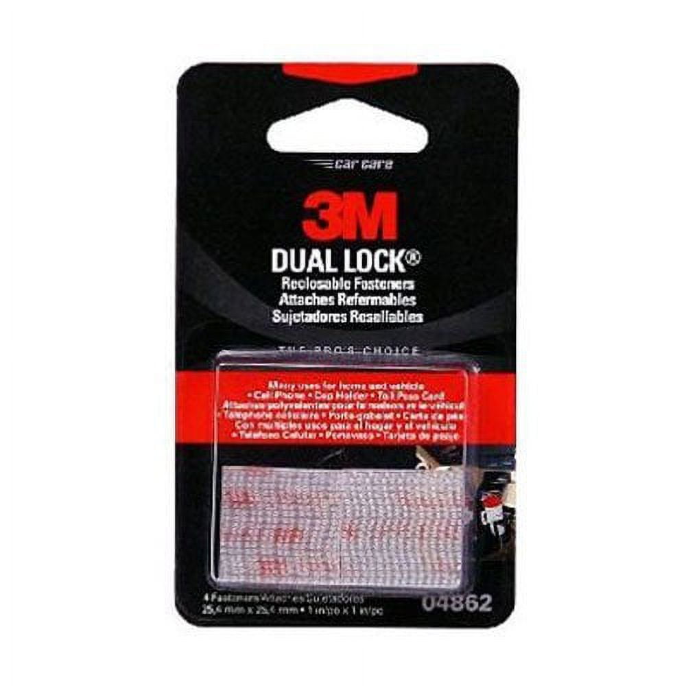3M 04862 Dual Lock Clear 1" x 1" Reclosable Fastener - Walmart.com