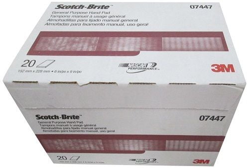 3M 07447 Scotch-Brite Maroon General Purpose Hand Pad 3 boxes (60 pads ...