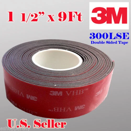 3M 1-1/2" X 9 Ft Vhb Double Sided Foam Adhesive Tape 5952 Acrylic 1.5 Inch 38Mm - Walmart.com