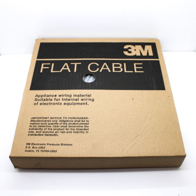 3M 100ft 24 AWG Round Conductor Flat Ribbon Cable 8125/10 - Walmart ...