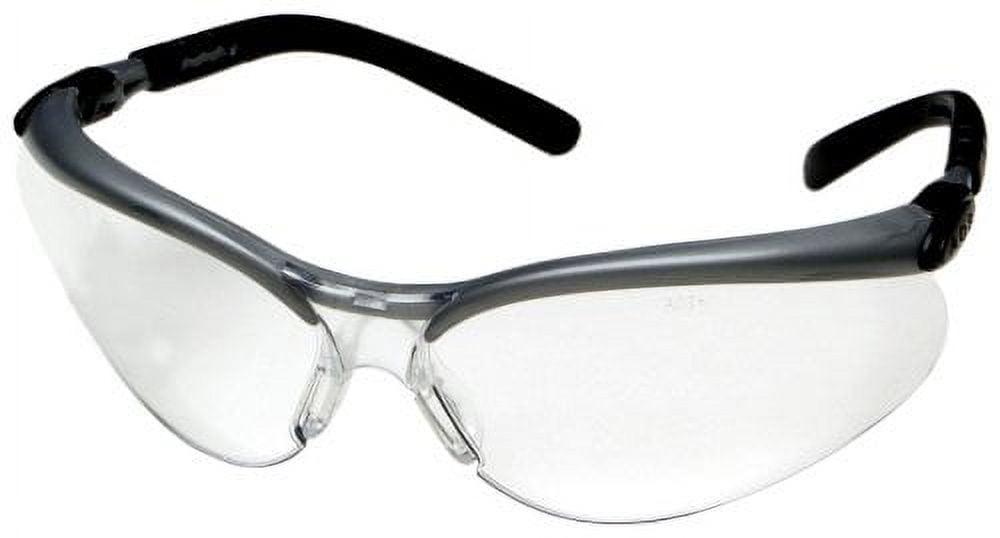 3M 11380 Anti-Fog Safety Glasses, Silver/Black Frame, Clear Lens ...