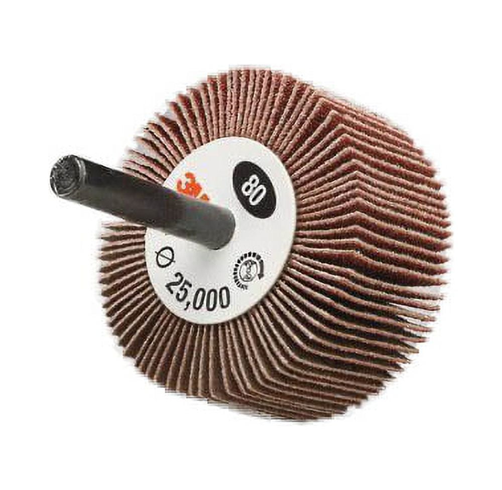 3M 14624 244D Coated Aluminum Oxide Flap Wheel - 80 Grit - 1 Inch Face ...