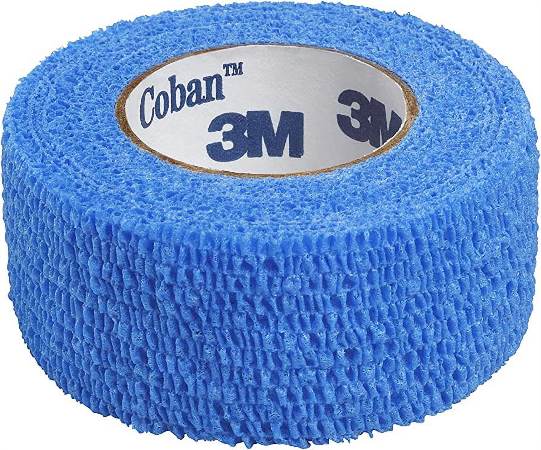 3M 1581B Coban Self-Adherent Wrap 1 in. x 5 yd. Blue (One Roll ...
