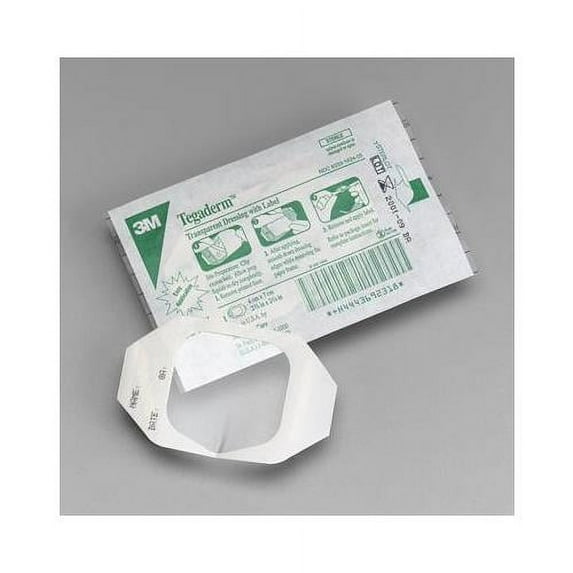 3M 1624W Tegaderm Transparent Film Dressing 2-3/8 in. x 2¾ in. (Each ...