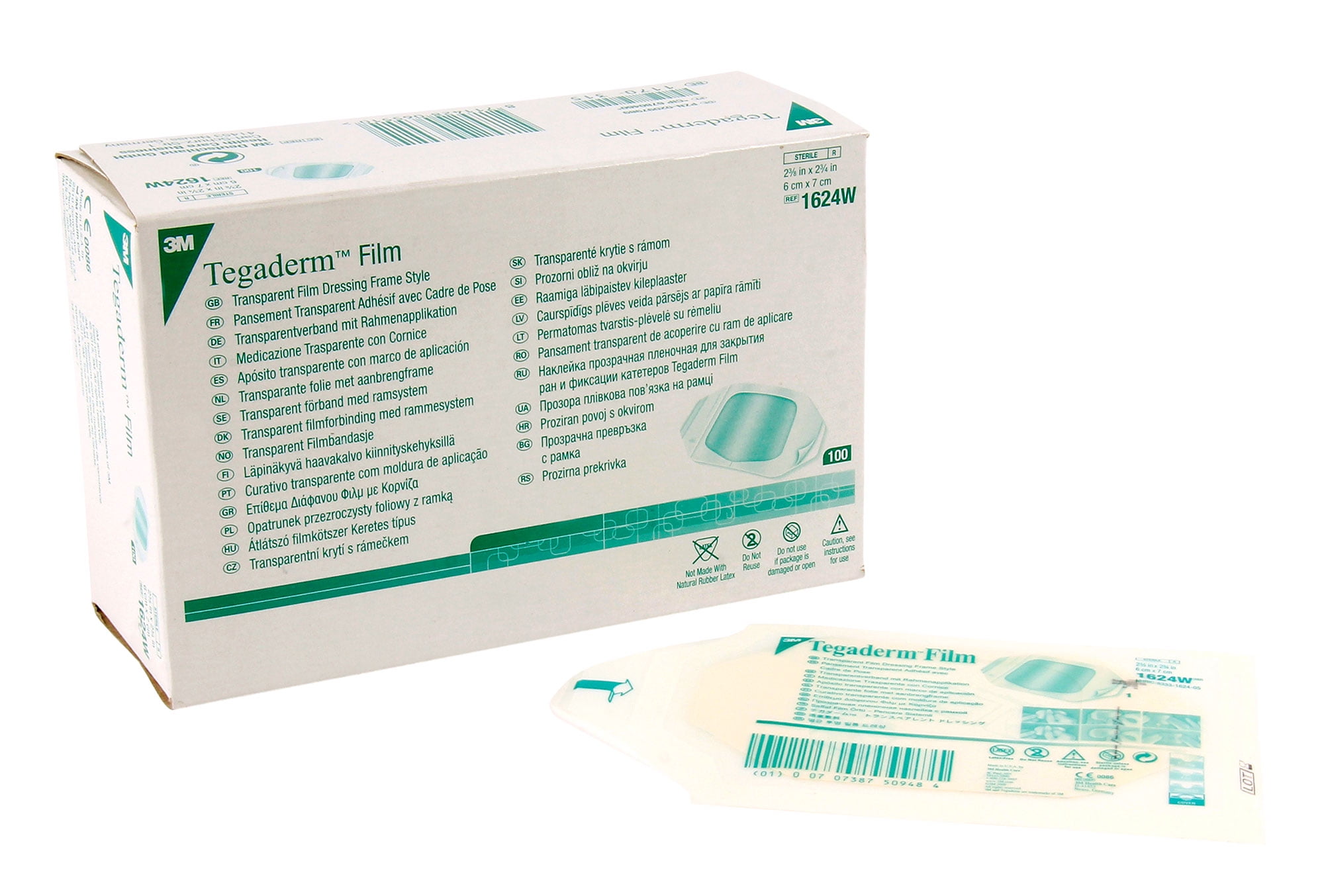 "3M Tegaderm Skin Waterproof Transparent Film Dressing 2 3/8"" x 2 3/4 ...