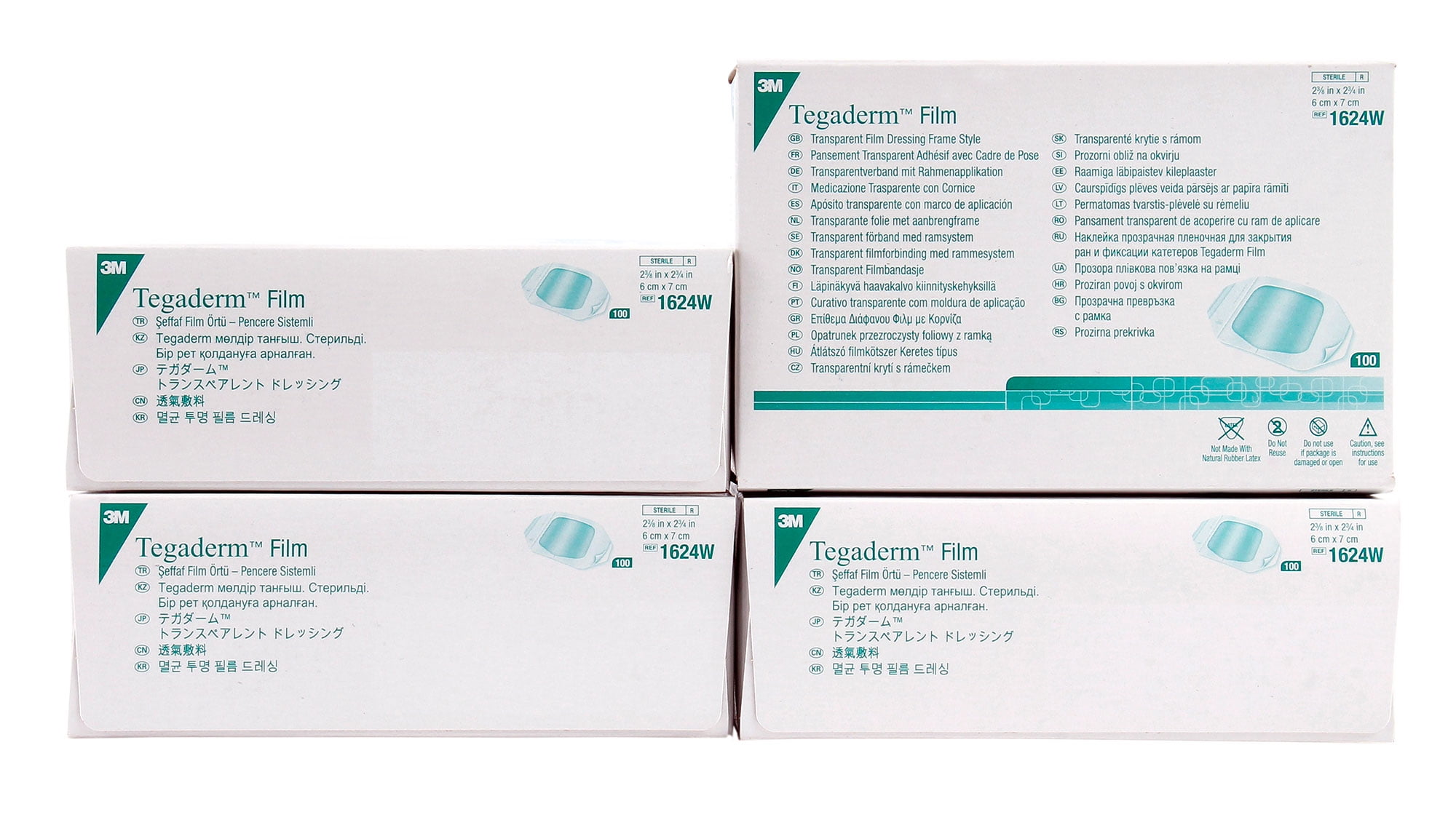 3M 1624W Tegaderm Transparent Film Dressing 2 3/8" x 2 3/4" - Case of ...