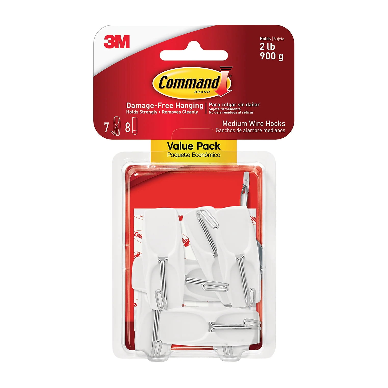 3M - 17065-7ES - Command™ Medium Wire Hooks - Walmart.com