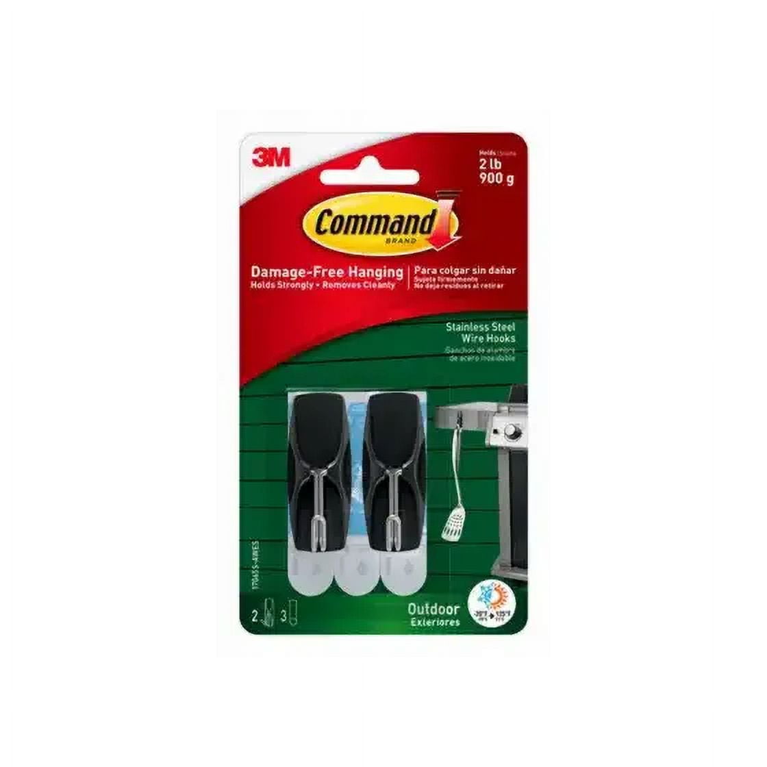 3M 17065S-AWES Command Command Wire Hooks 2 Pack (Case of 4) - Walmart.com