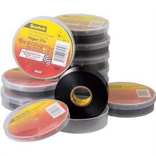 3M 18068 Scotch Super 33 Plus Electrical Tape - 10 Pack, Model No ...