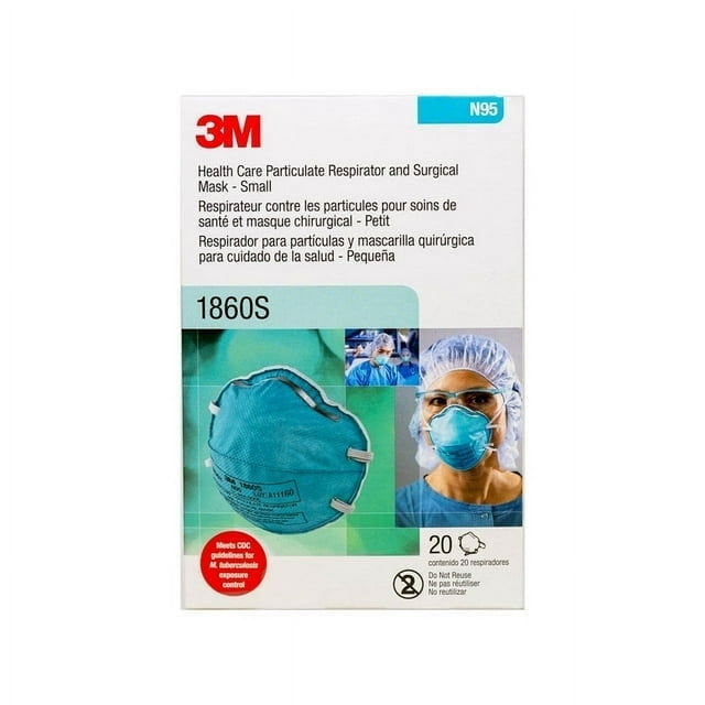 3M N95 NIOSH Small Dust Face Respiratory Particulate Respirators, 10 ...