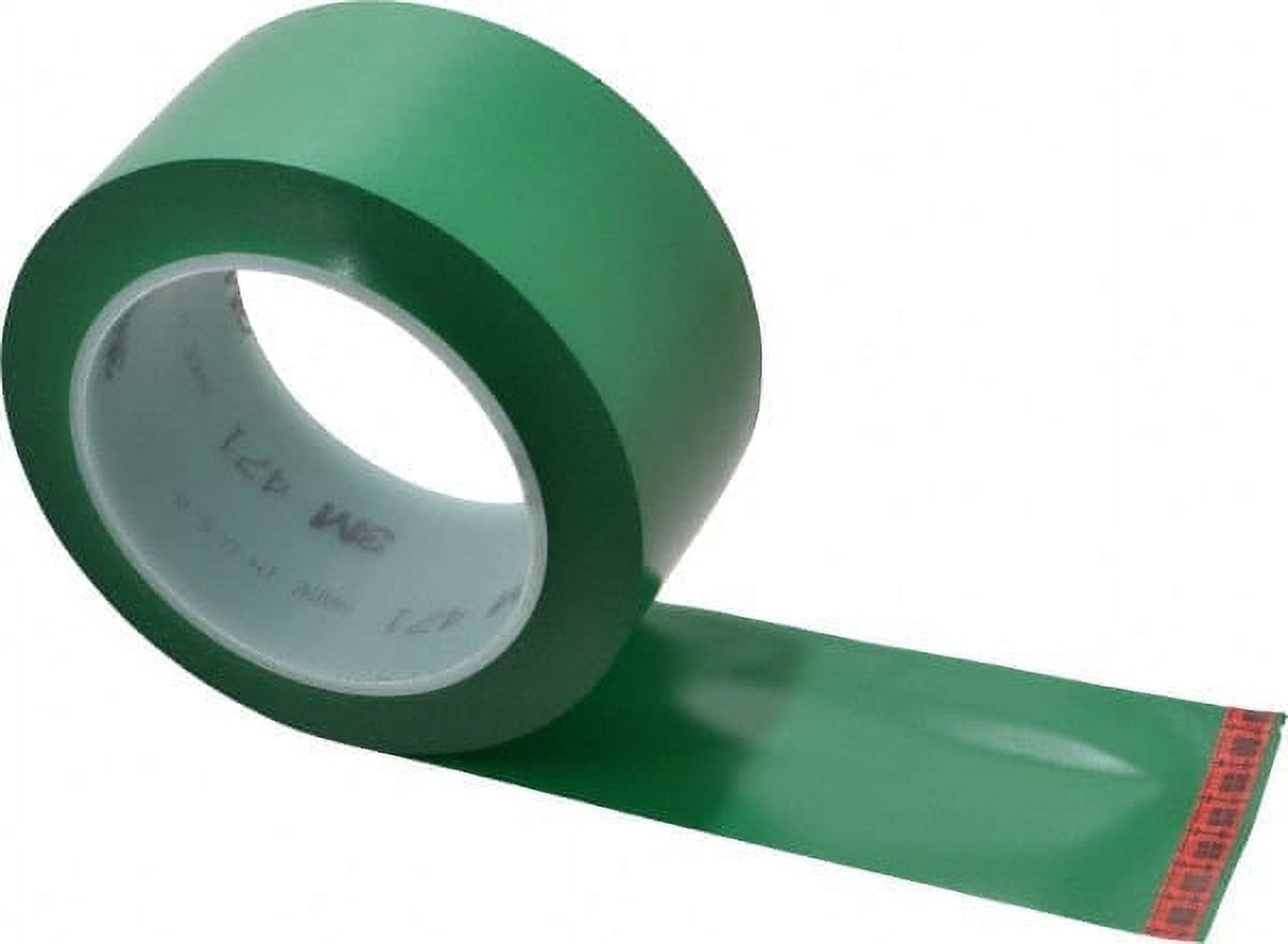 3M 2" Vinyl Floor & Egress Tape 5.2 mil, Green, Solid Color, General ...