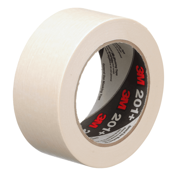 "3M 201+ General Use Masking Tape, 2"" x 60 Yards, Tan, Solvent-Free ...