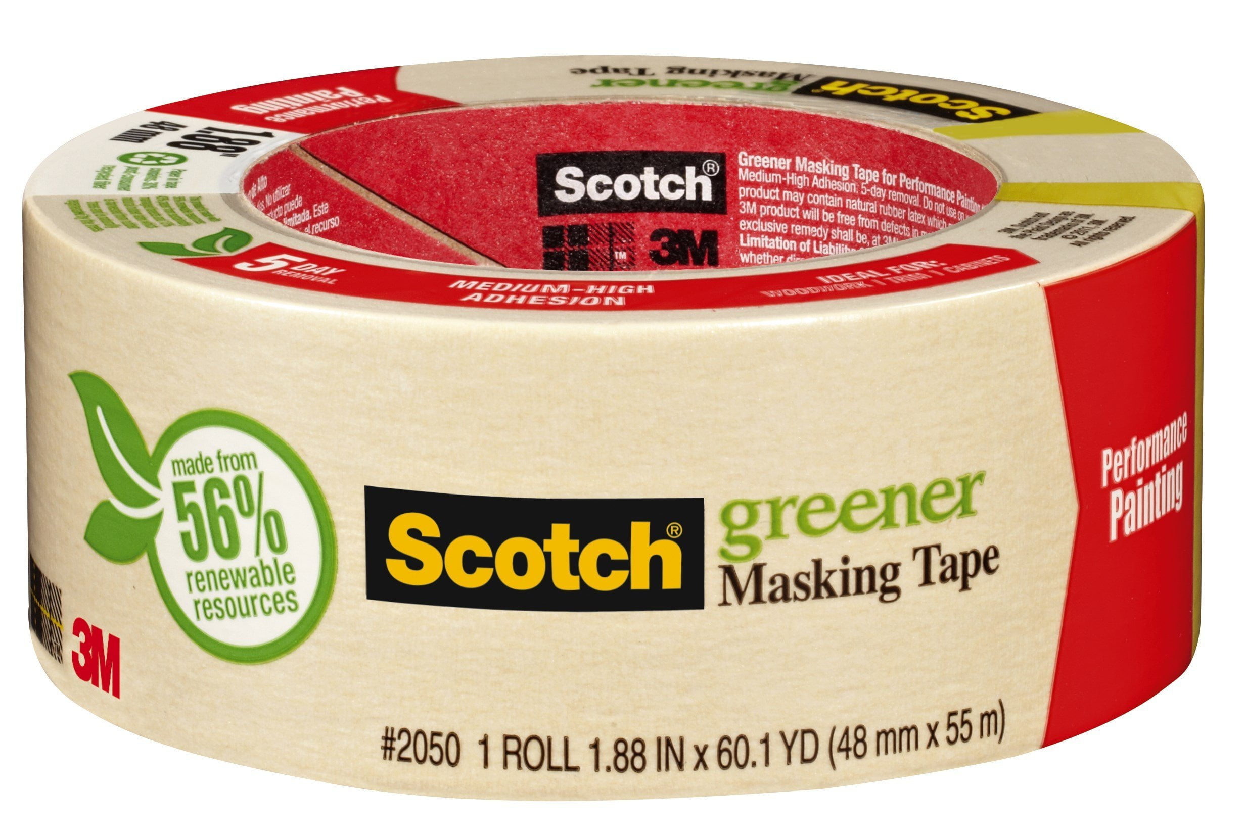 3M 2050-48A 1.88" Scotch Painters' Masking Tape for Trim Work - Walmart.com